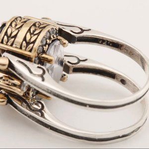 Handmade | Jewelry | Twoinone Ring With Emerald And White Topaz | Poshmark